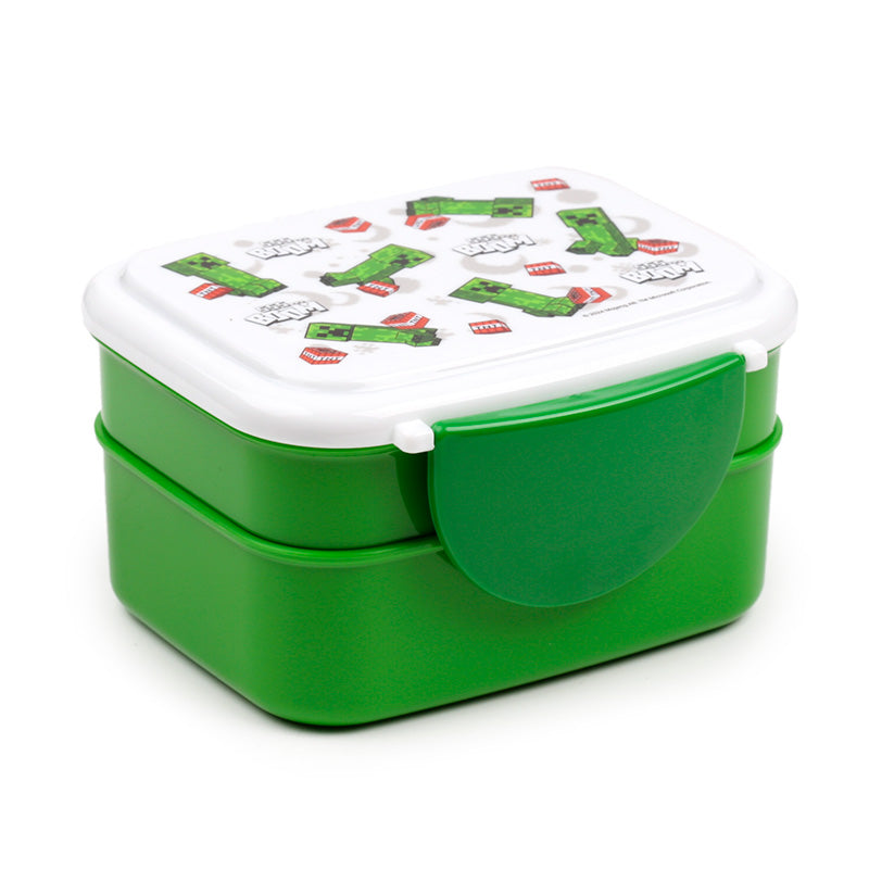 Bento Clip Lock Lunch Box with Cutlery - Minecraft Creeper & TNT LBOX1 ...